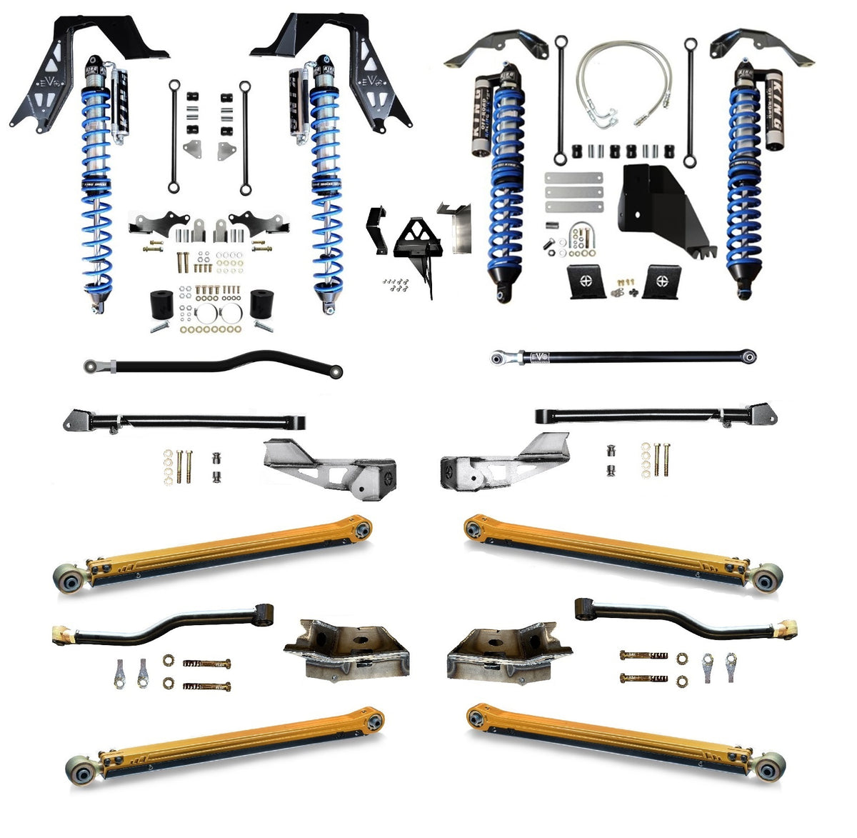 JT (Diesel) King 2.5 Inch Coilover Long Arm PRO PLUS GLADIATOR | EVO ...