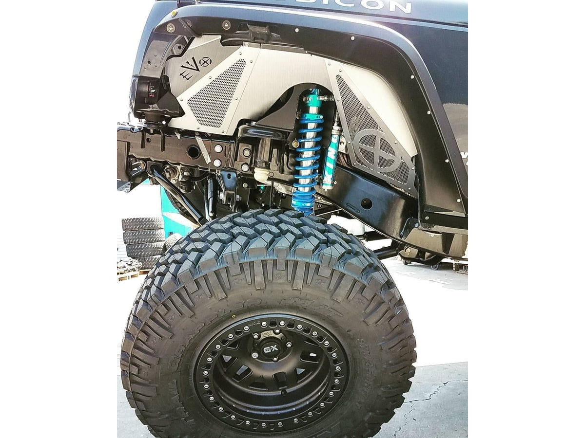 Jeep Wrangler KING Coilover Conversion Kit. Front Bolt On (BLACK) FOR