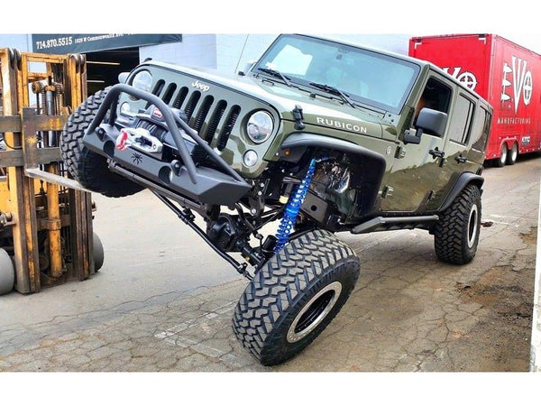 Jeep Wrangler KING Coilover Conversion Kit. Front Bolt On (BLACK) FOR